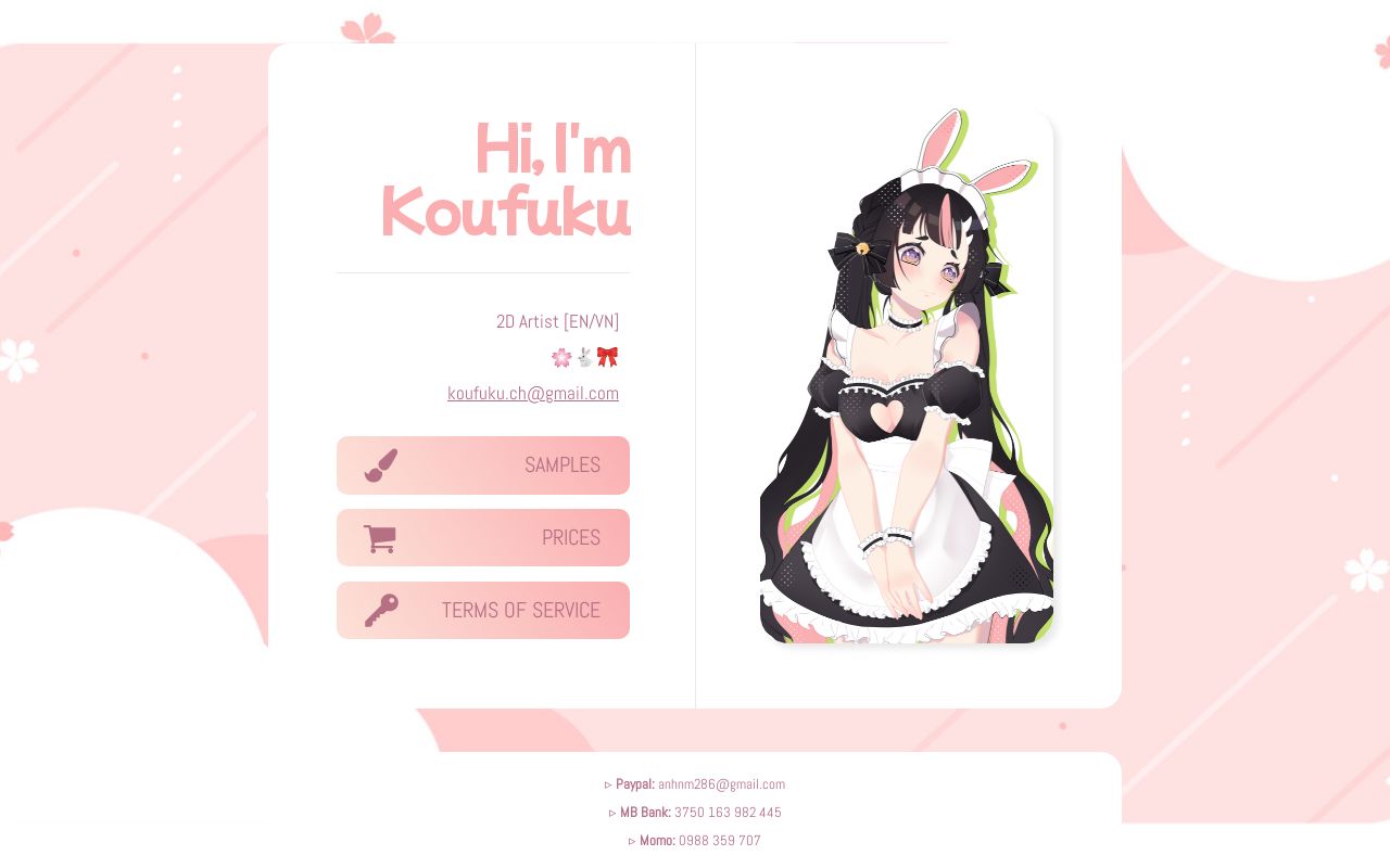ﾟ *:･ﾟ KOUFUKU KAMI | commissions | illustrations and vtuber models *:･ﾟ *:･ﾟ